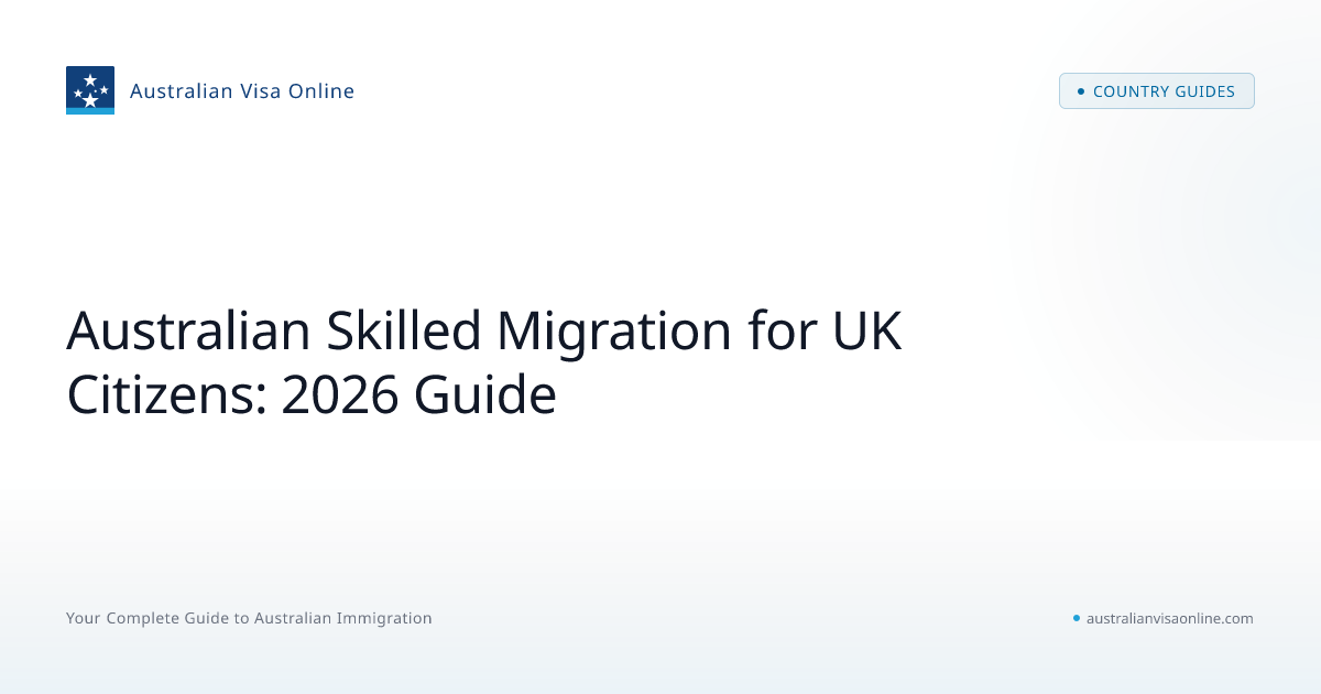 Australian Skilled Migration for UK Citizens 2026: 189/190/491/482/186