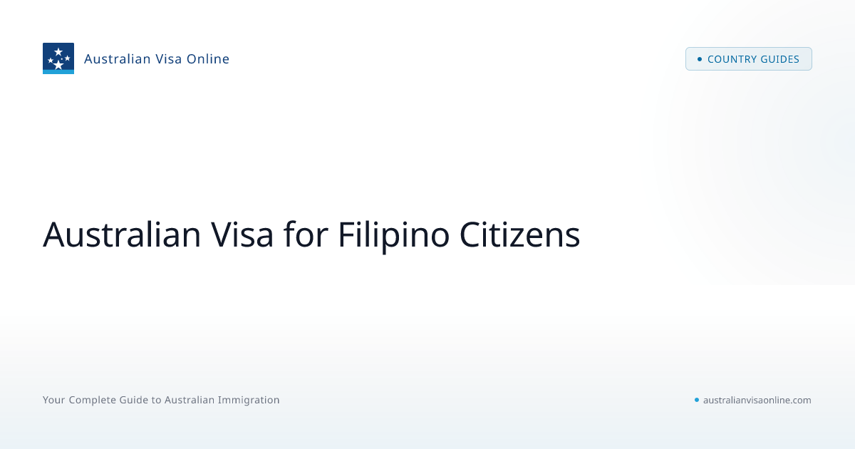 Australian Visa for Filipino Citizens 2026