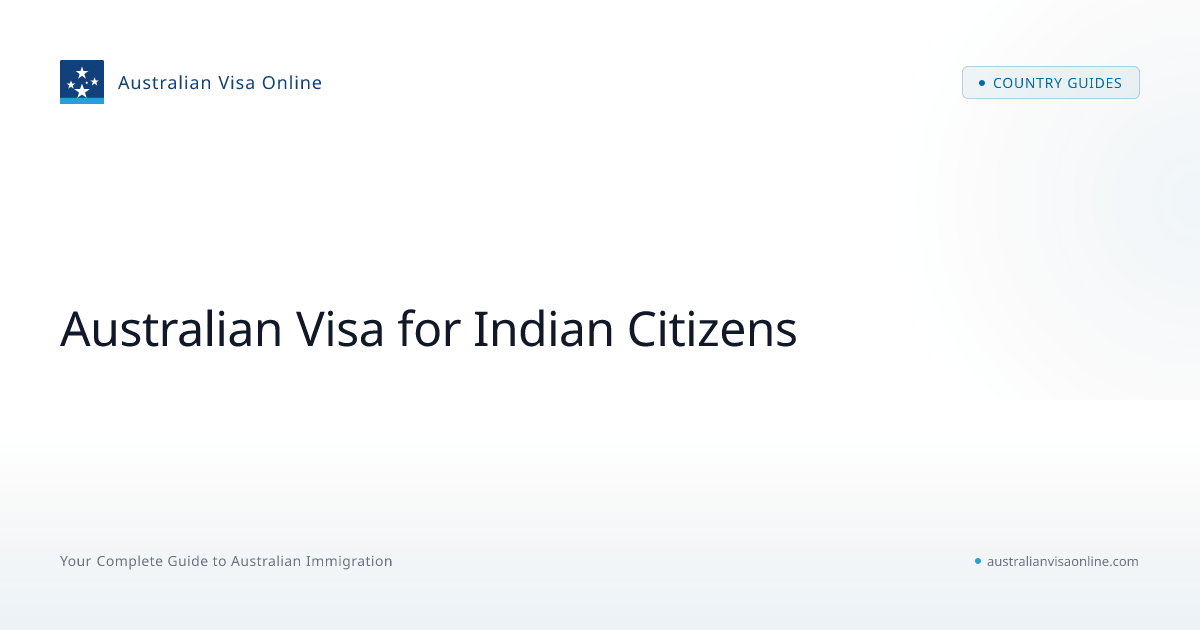 Australian Visa for Indian Citizens 2026