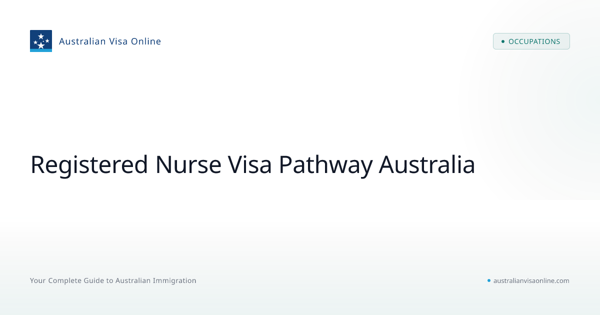 Registered Nurse Visa Pathway Australia 2026