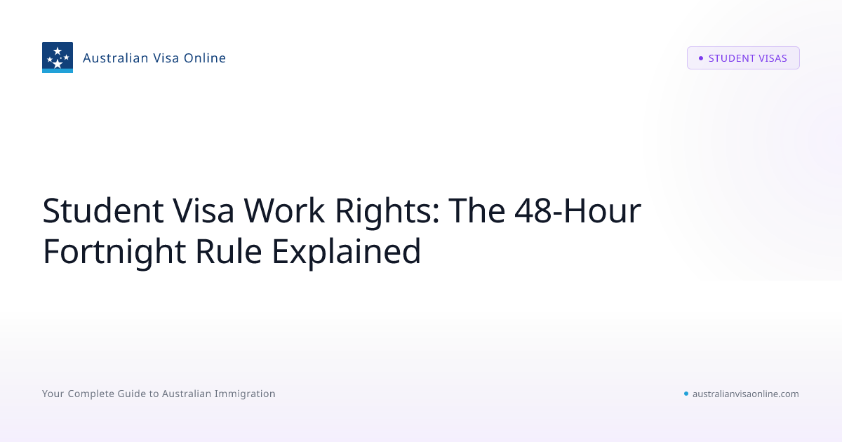 Student Visa Work Rights 48-Hour Rule 2026