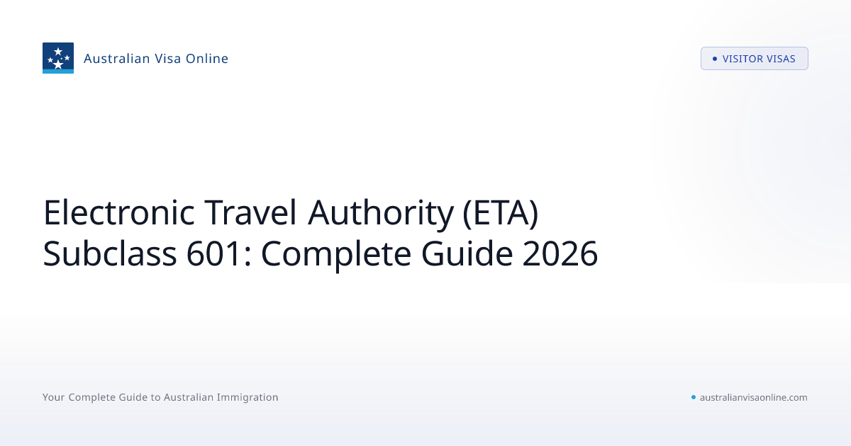 Australia ETA Subclass 601 Guide 2026