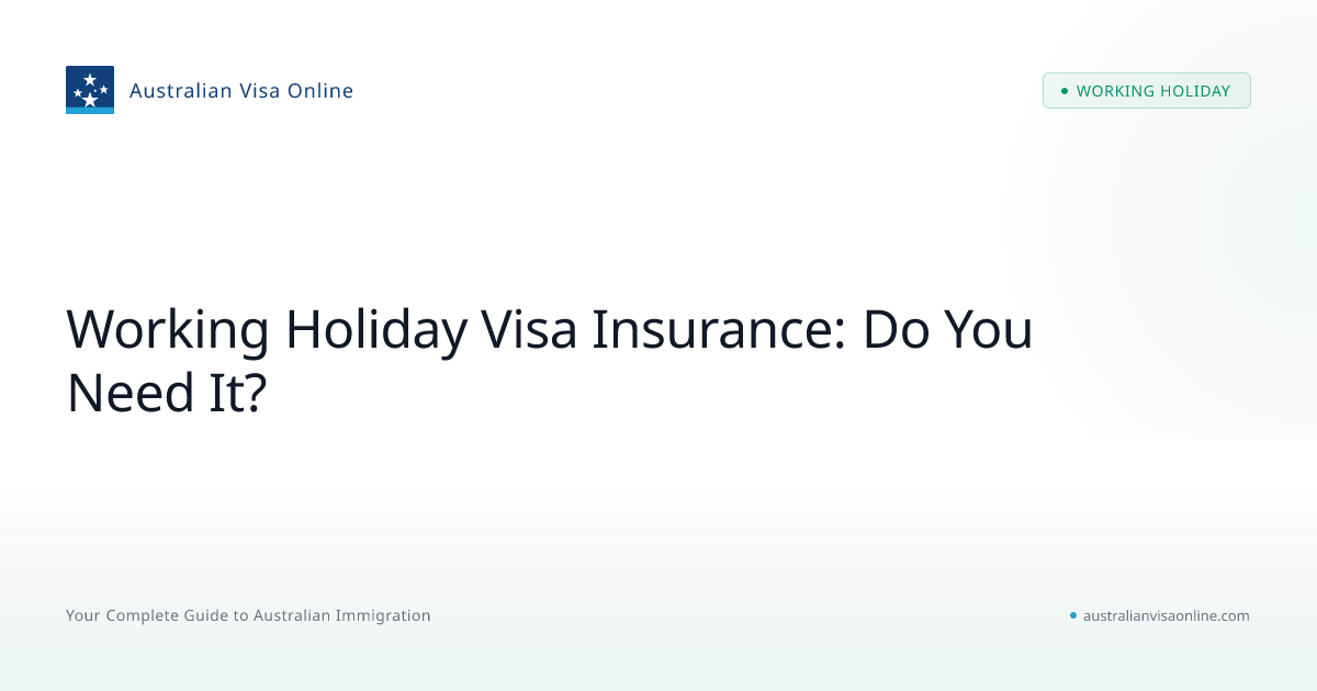 Working Holiday Visa Insurance Guide 2026